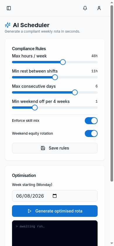 AI Healthcare Rota Management | NHS-Ready